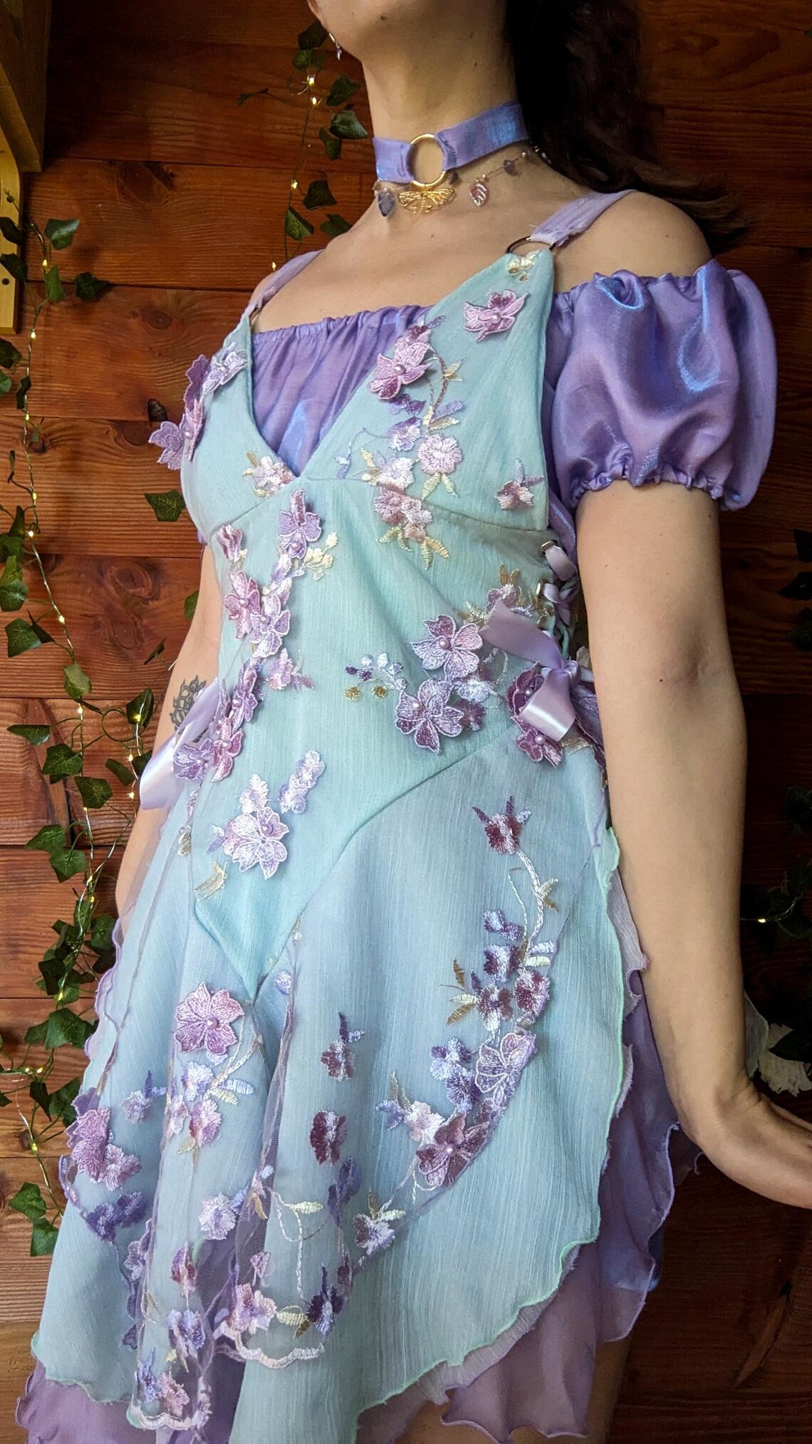 Rave Fairy Turquoise and Purple Dress, Fairygrunge, Festival Fairy ...