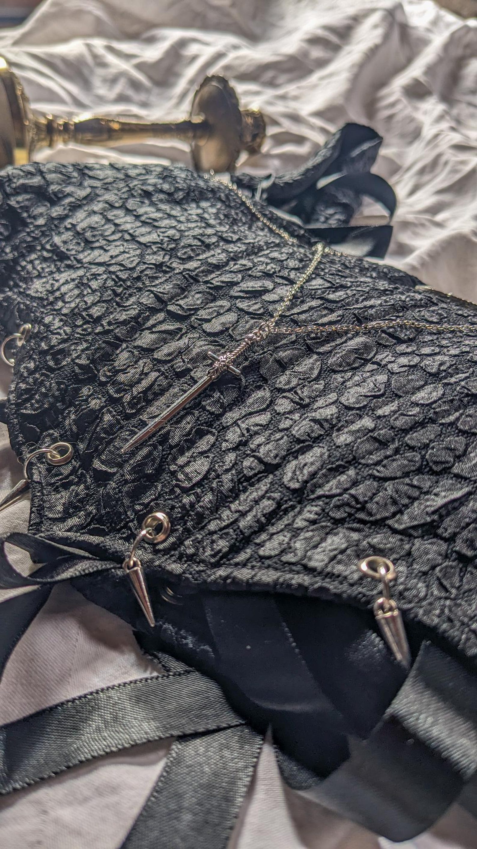Black Dragon-scale Corset – Dragon Queen, Fantasy Bustier, Renfair ...
