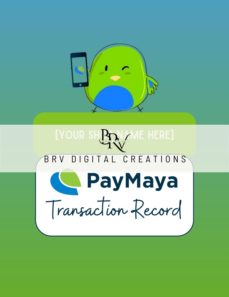 Paymaya Transaction Log Template | Payment Record Spreadsheet for ...