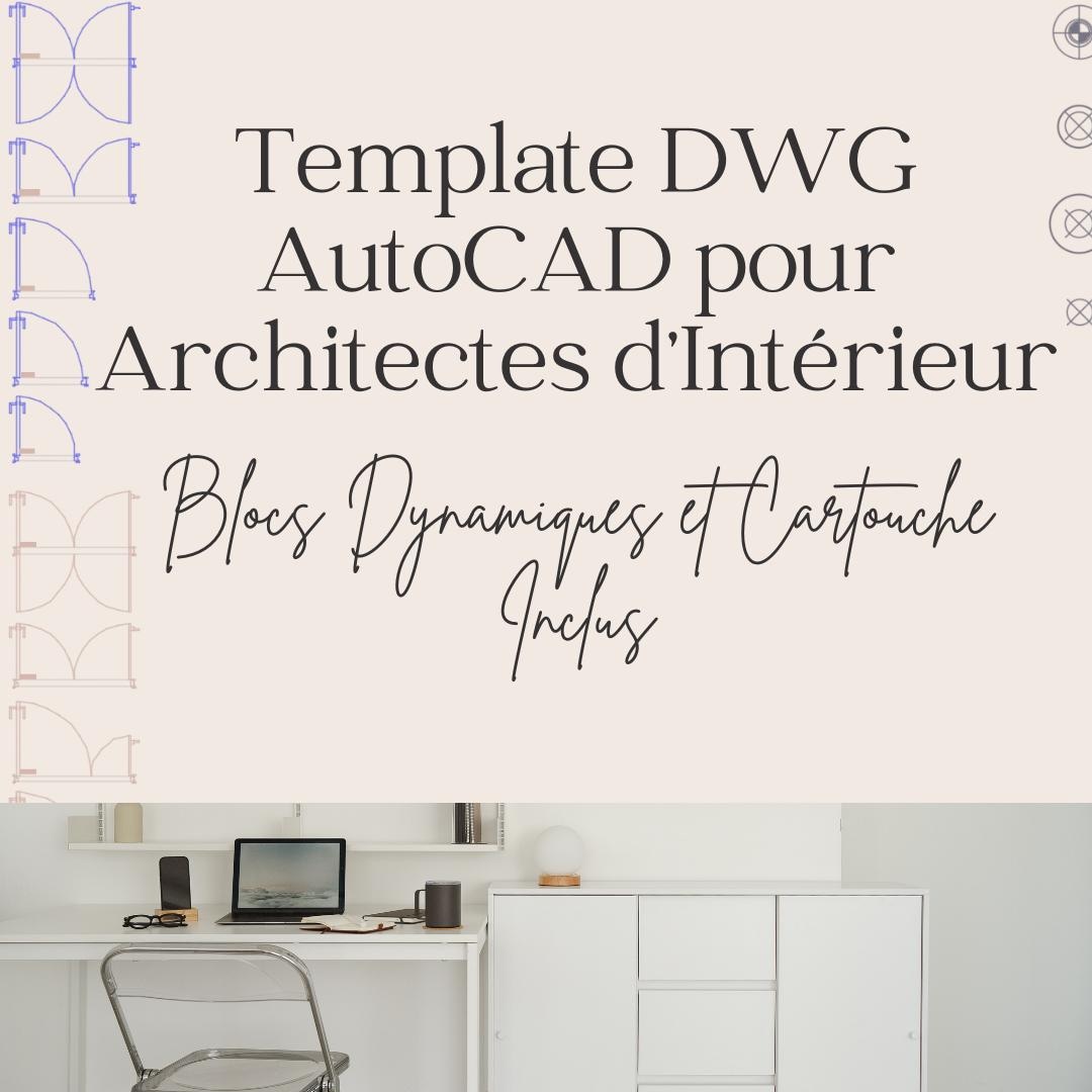 Autocad DWG Template for Interior Designers - Dynamic Blocks and Title ...