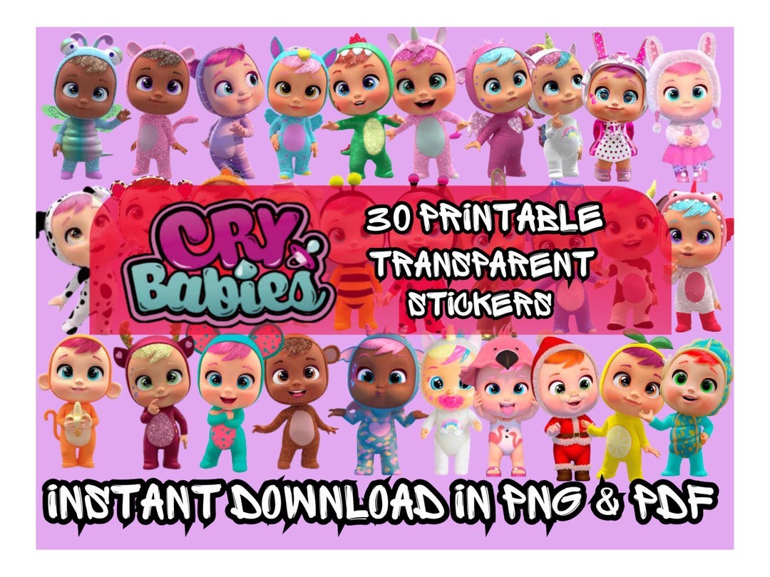 Cry Babies Magic Tears 30 Pcs Printable Stickers in PNG & Pdf - Etsy