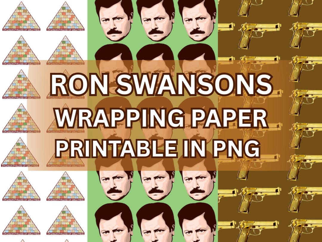 Ron Swanson Digital Paper (PNG Digital Download) - Etsy