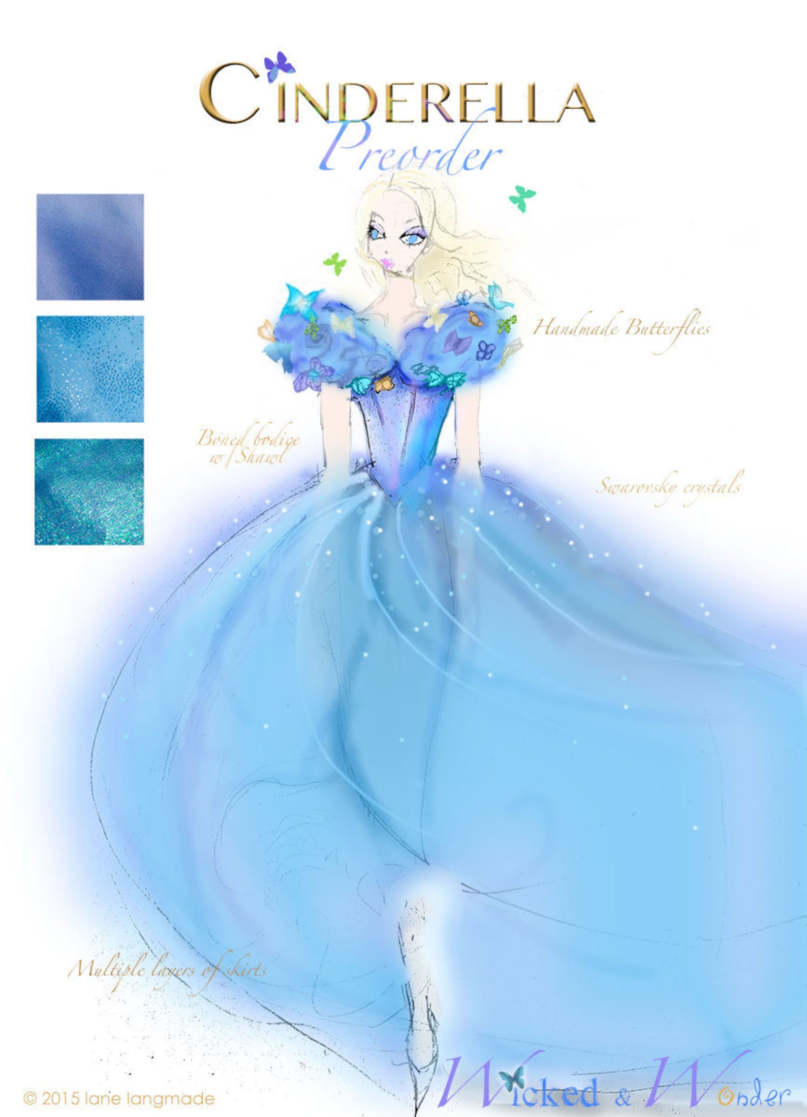 Cinderella Dress 2015 Light CUSTOM Cinderella Dress for | Etsy