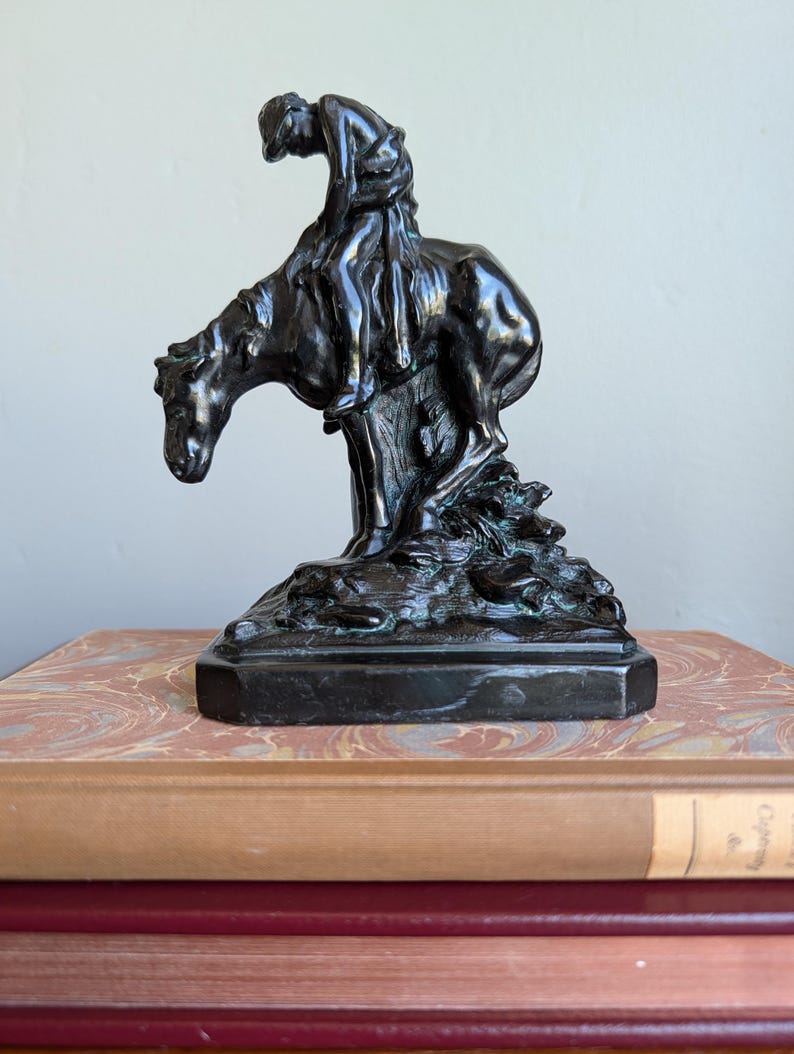 Vintage 1920s–30s Bronze-clad “end of the Trail” Bookends | Armor ...