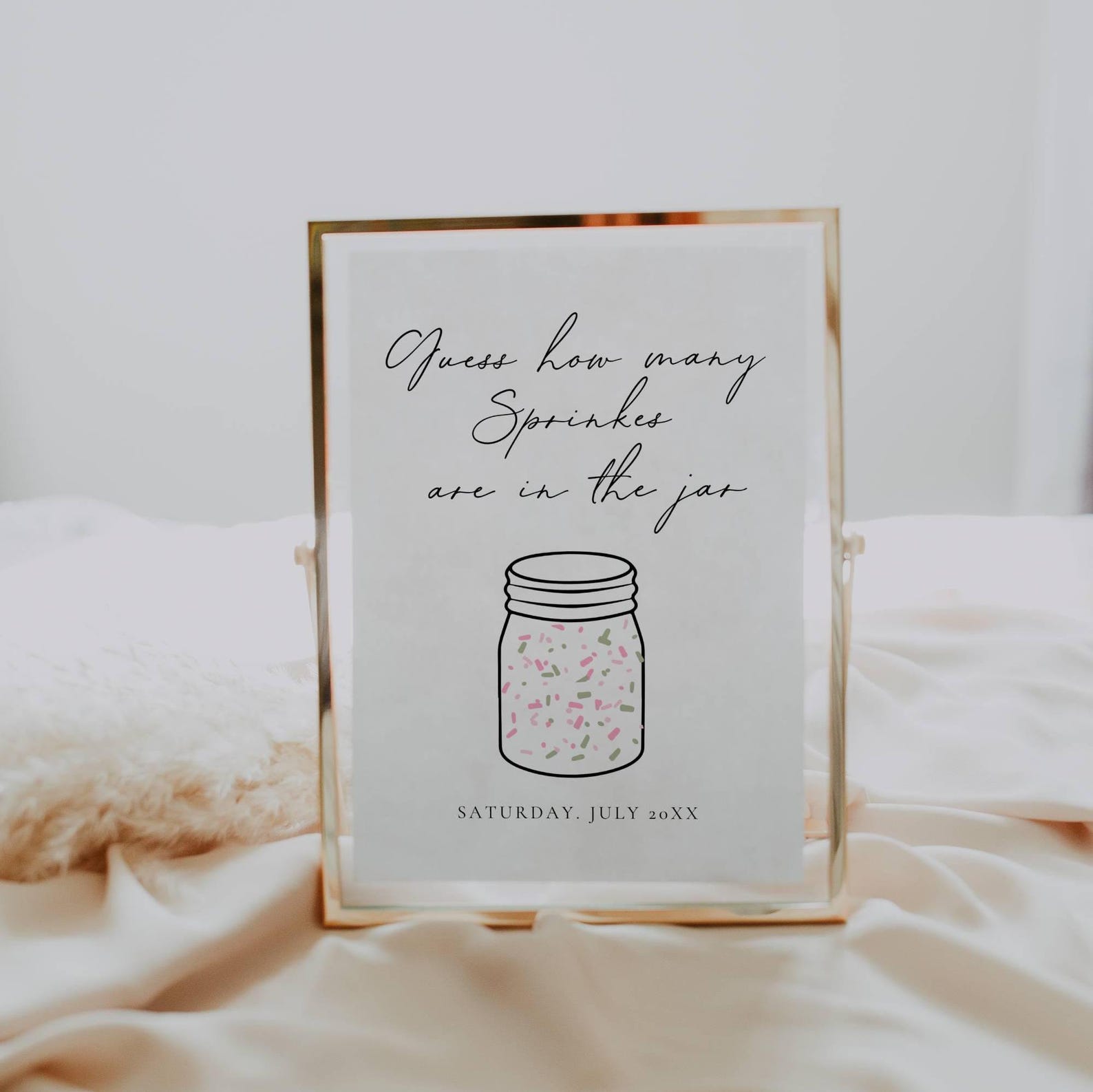 Guess How Many Sprinkles Are in the Jar Baby Shower Sign, Fun Baby ...
