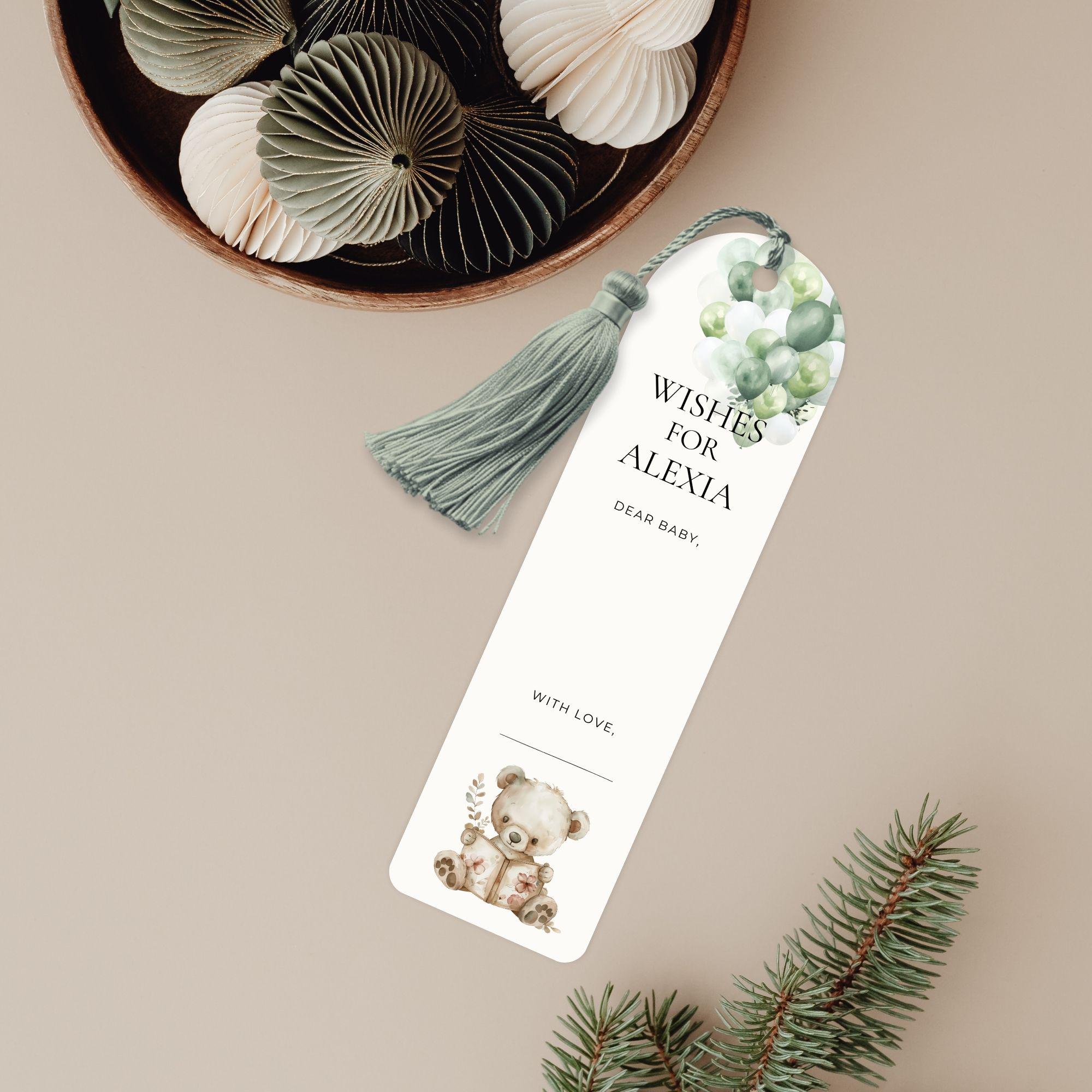 Storybook Baby Shower Wishing Tags Bookmarks, Advice and Wishes for ...