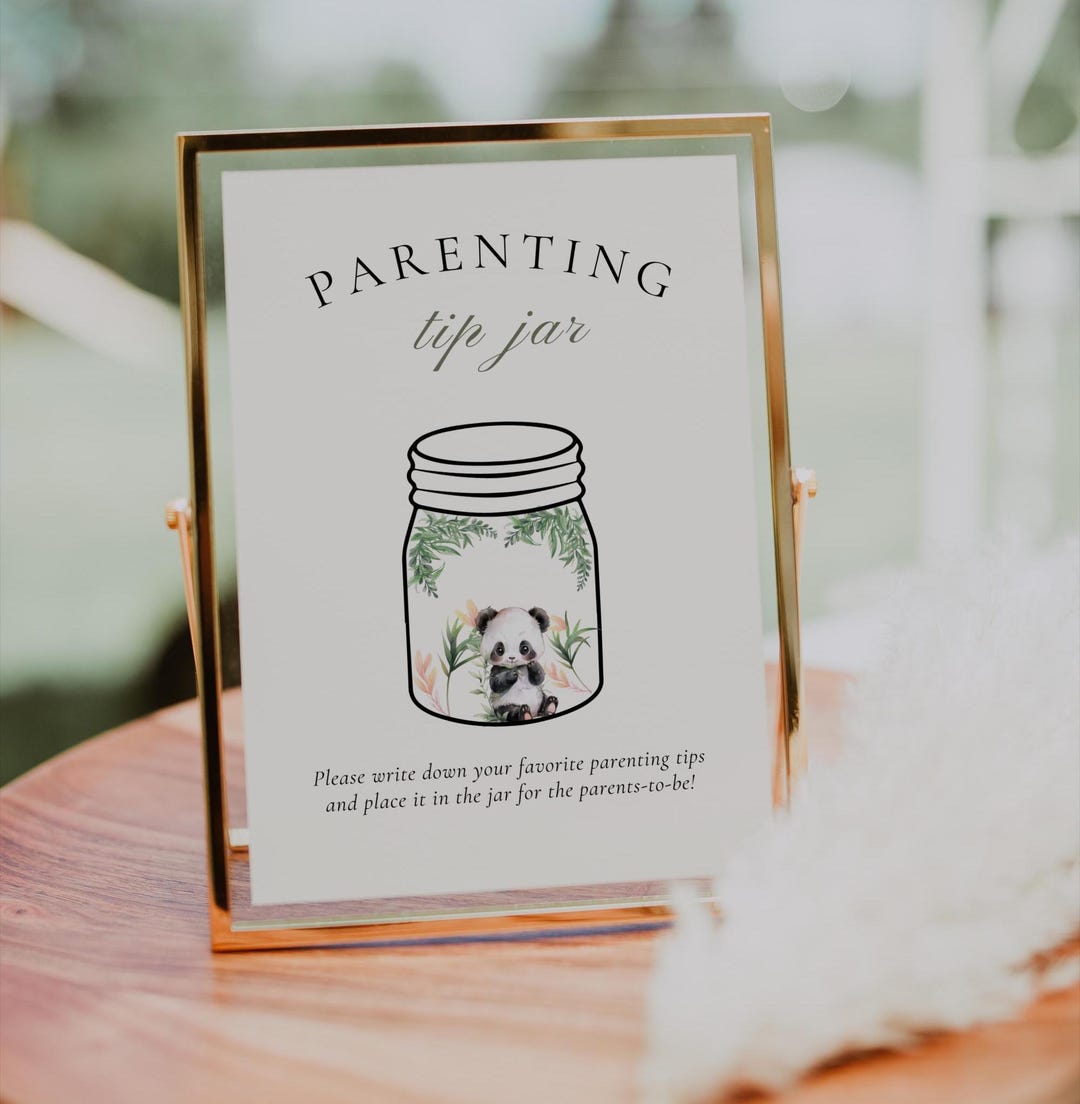 Safari Baby Shower Parenting Tip Jar Card, Advice for Parents Card ...