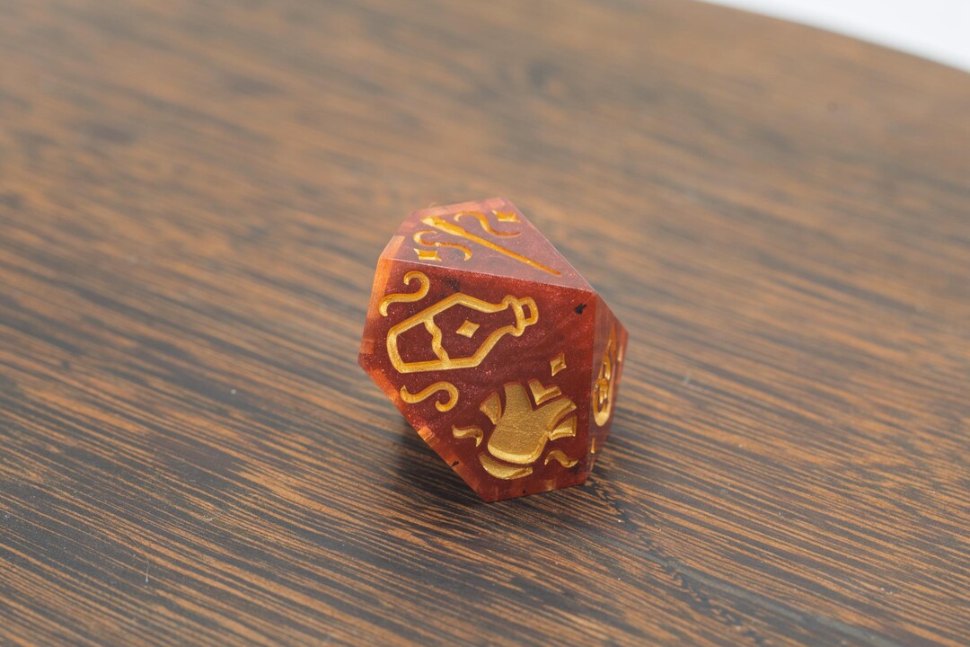Magic Item D10 - Imperial Red Granite - Etsy