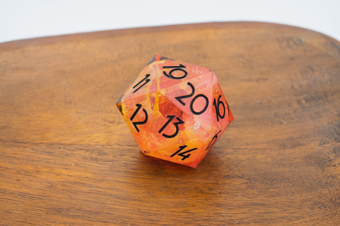 Jumbo Spin Down D20 (31.8mm)- Magma Bubble - Etsy