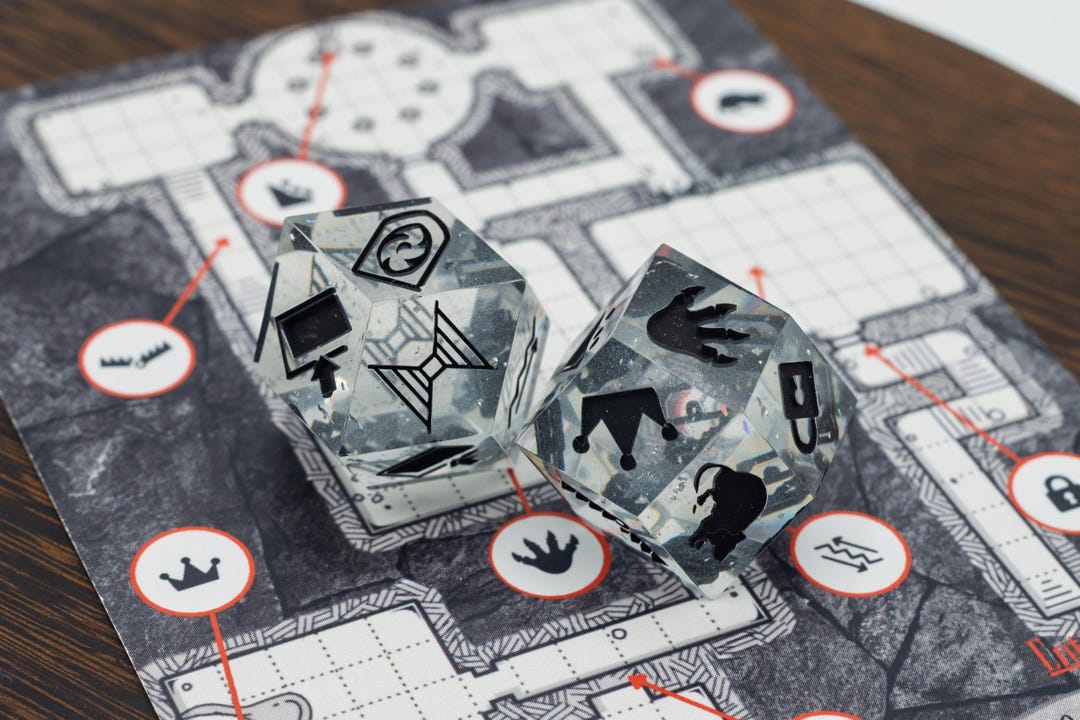 Dungeon Builder D12 Pair- Diamond Glitz - Etsy
