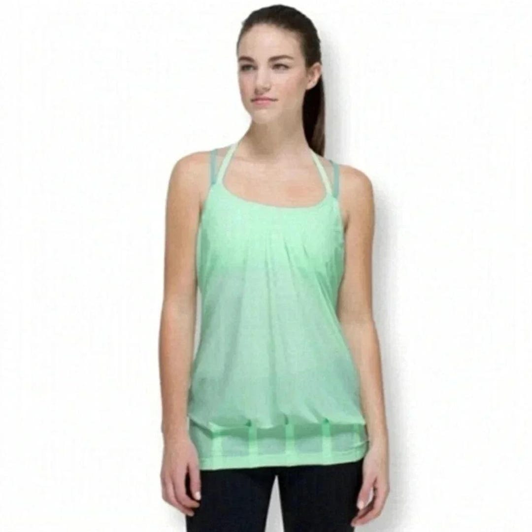 LULULEMON Flow and Go Mint Teal, Bali Breeze Flow & Go Tank Shelf Bra Racerback - Etsy