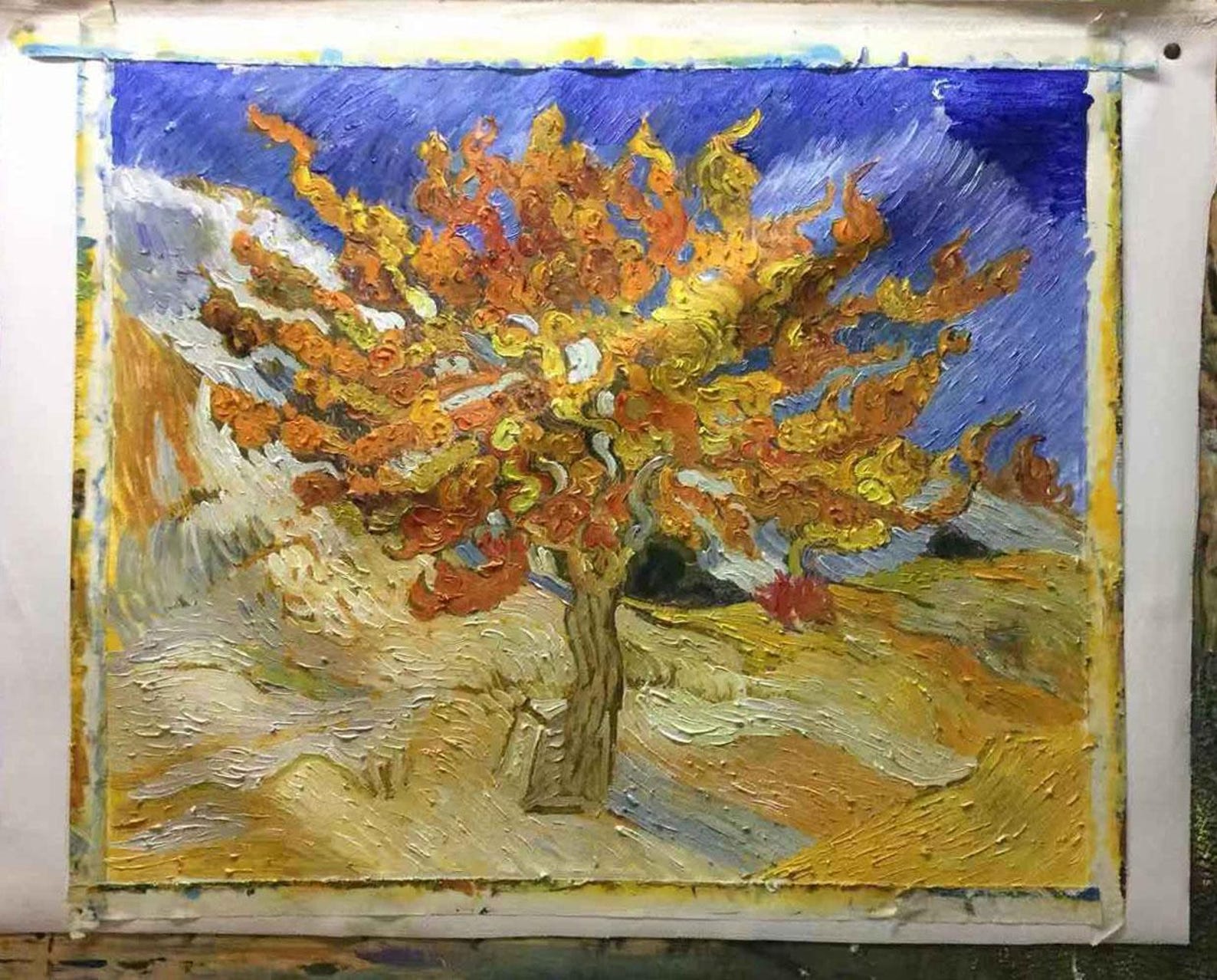 4 Hand Painted Vincent Van Gogh Scenery Canvas Paintings in Oil ...