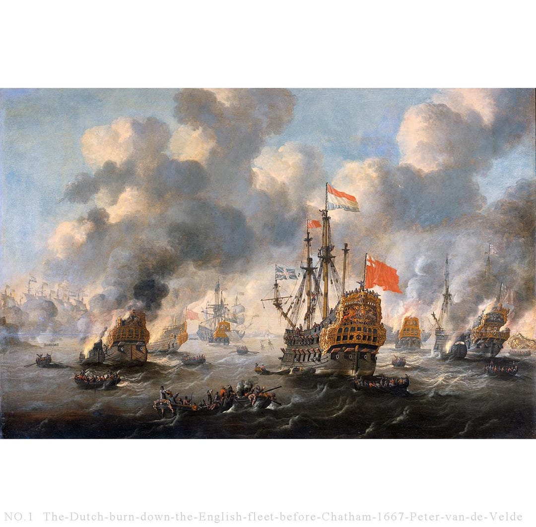 9 Handmade Warship Oil Paintings, Dining Room Wall Painting, Dorm ...