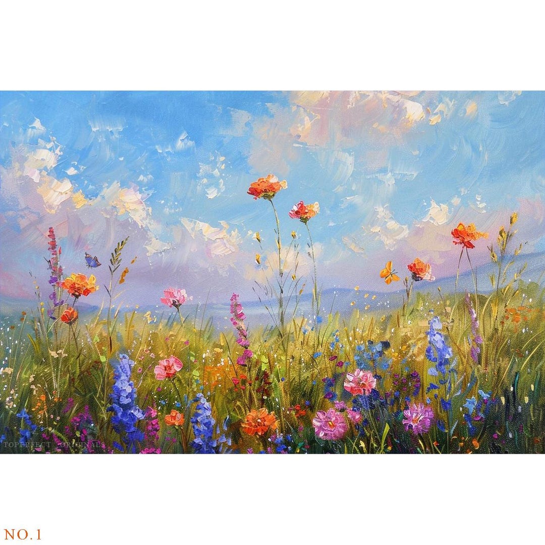 2 Hand-painted Original Windflowers Wall Art Butterflies, Stunning ...