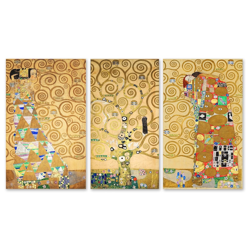 Handmade Gustav Klimt Gold Leaf Painting – Tree of Life Spiritual ...
