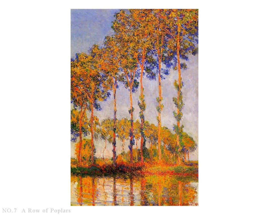 17 Handmade Claude Monet Poplars Oil Paintings Trees, Woods Scenery ...