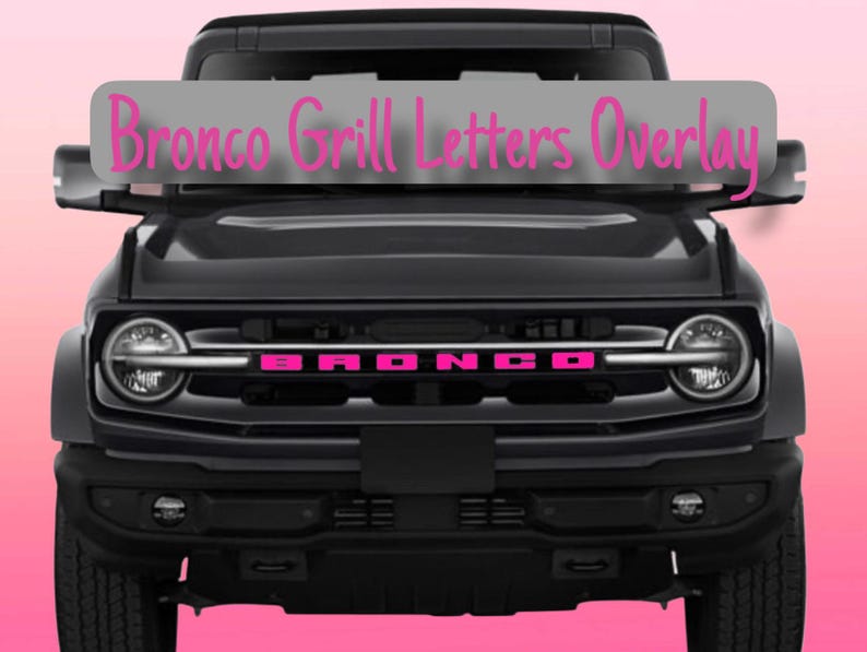 Bronco Grill Letters Overlay - Etsy
