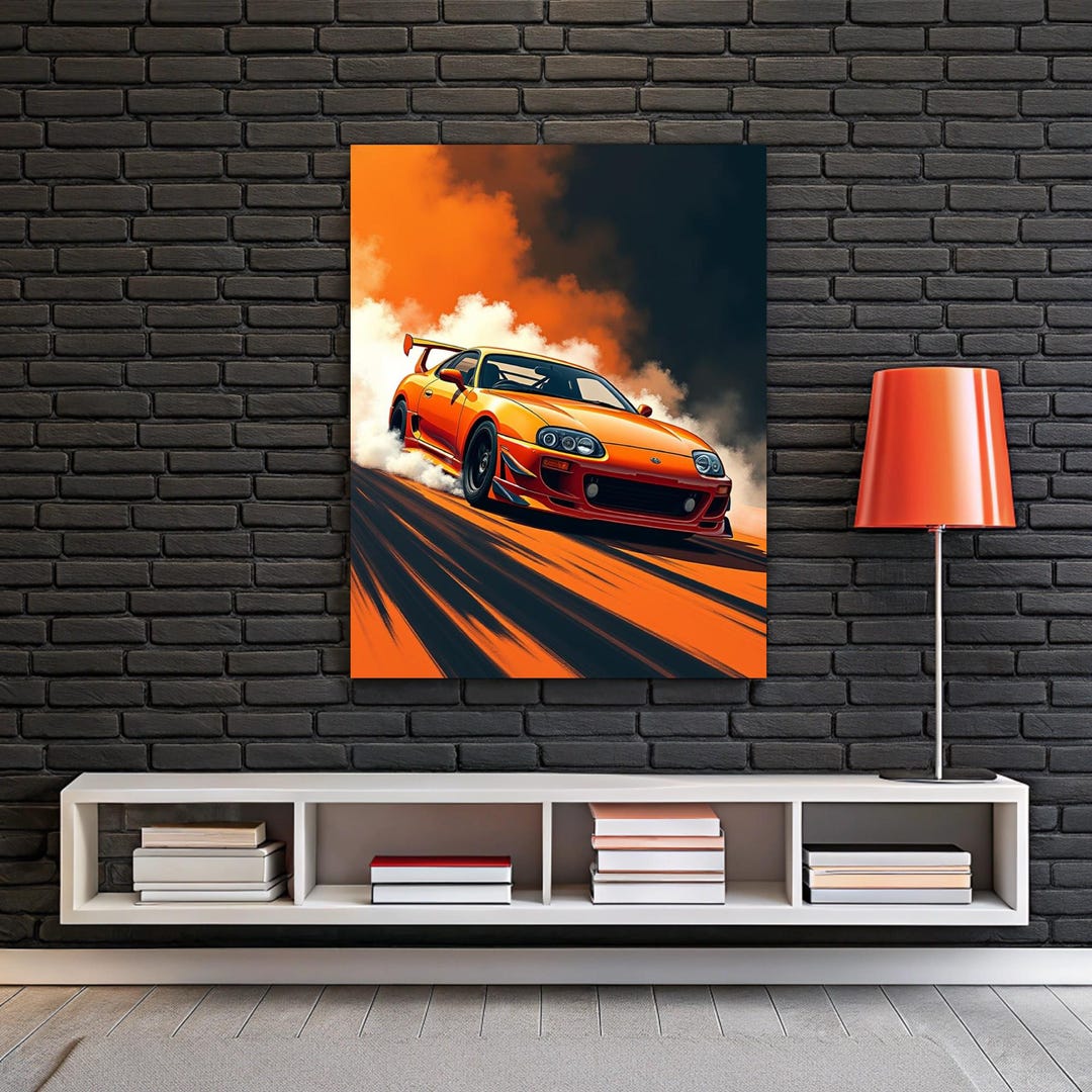 Toyota Supra Matte Canvas JDM Sports Car Wall Art - Etsy
