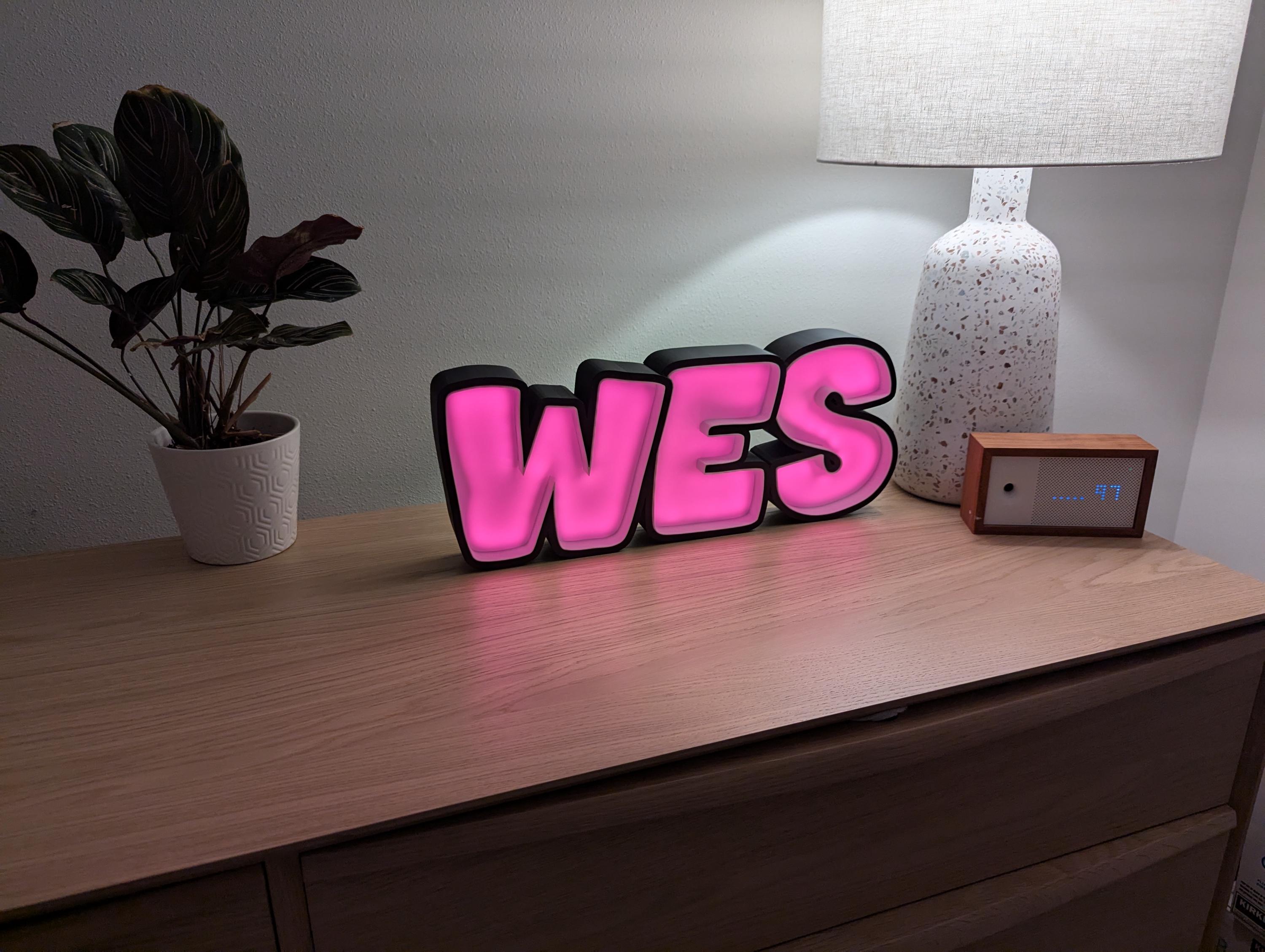 Custom Personalized 3D Name Sign | LED RGB | Kids Name Personalized ...
