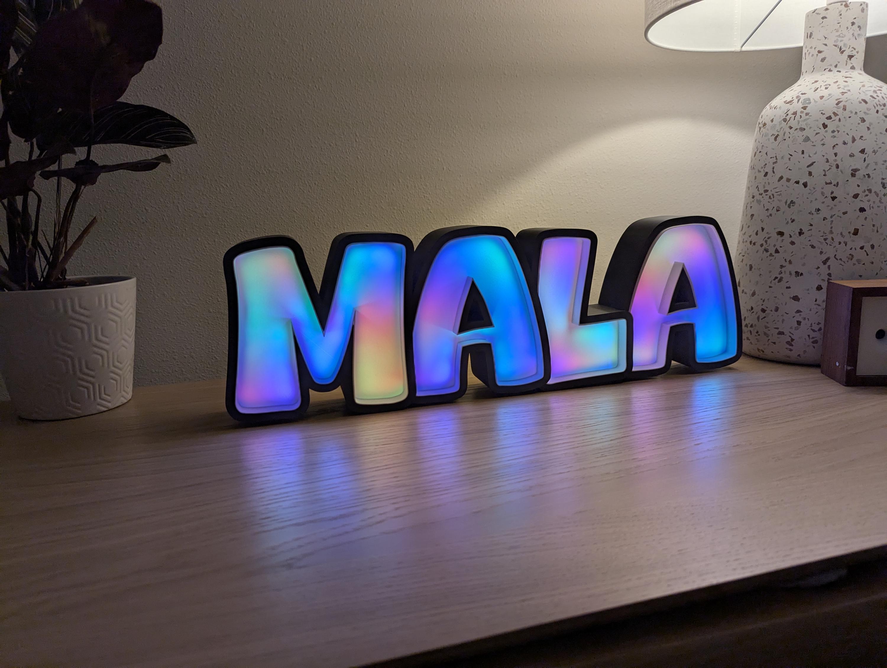 Custom Personalized 3D Name Sign | LED RGB | Kids Name Personalized ...
