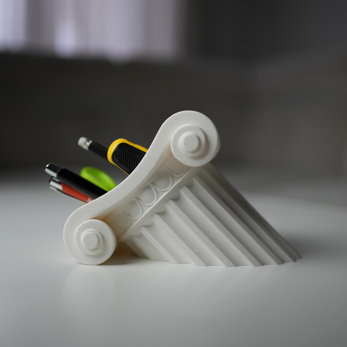 Marble-look Greek Column Pen Holder: 3D Printed Desk Organizer - Etsy