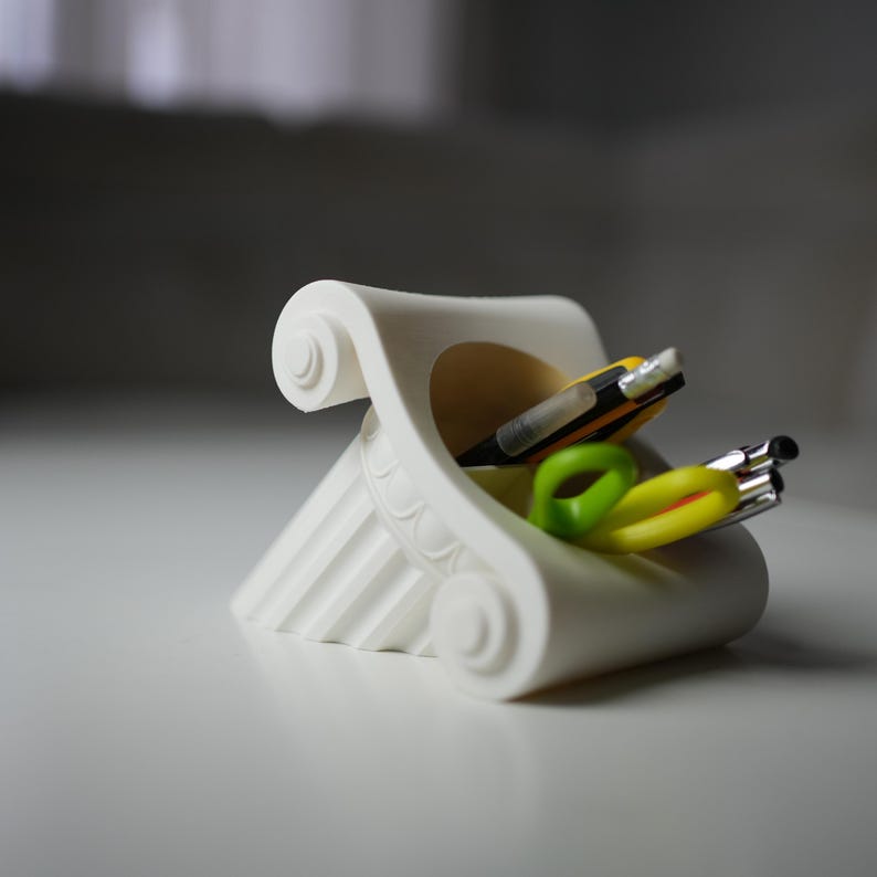 Marble-look Greek Column Pen Holder: 3D Printed Desk Organizer - Etsy