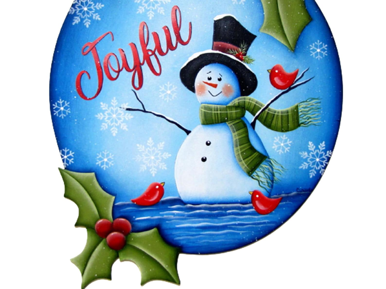 Snowman joyful Sign Handpainted Wood Winter Home - Etsy