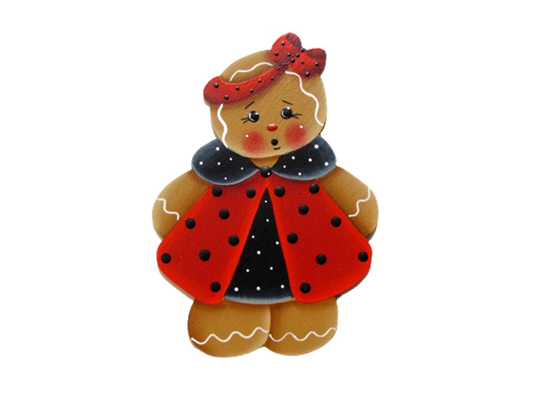 Ladybug Ginger Ornament Tag or Fridge Magnet Handpainted - Etsy