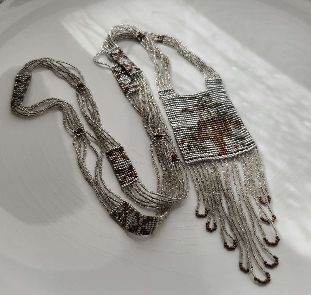 Art Deco Glass Seed Bead Flapper Necklace - Etsy