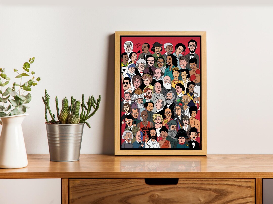 Famous Personalities A3 Poster: 48 Famous Icons From Art, Science, and ...