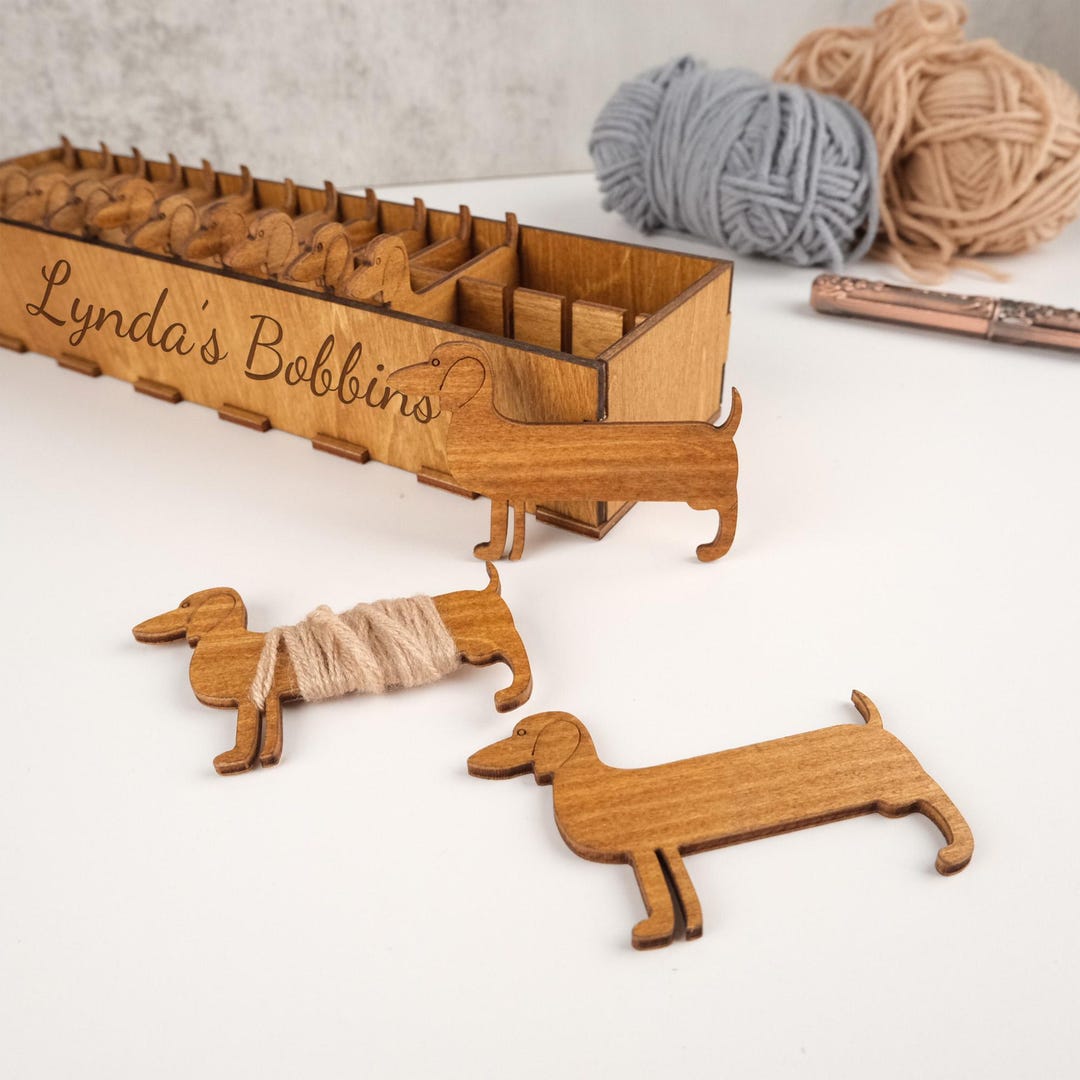 Personalized Embroidery Thread Spools With Box, Thread Spool Storage ...