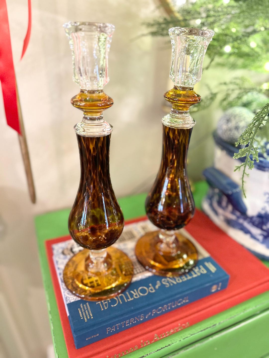 Tortoise Shell Candle Stick Holders| Chic Decor Tortoisesshell Vintage ...