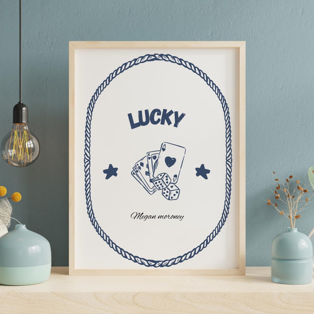 Lucky Megan Moroney Themed Printable Wall Art, Download in Sizes 8x10 ...
