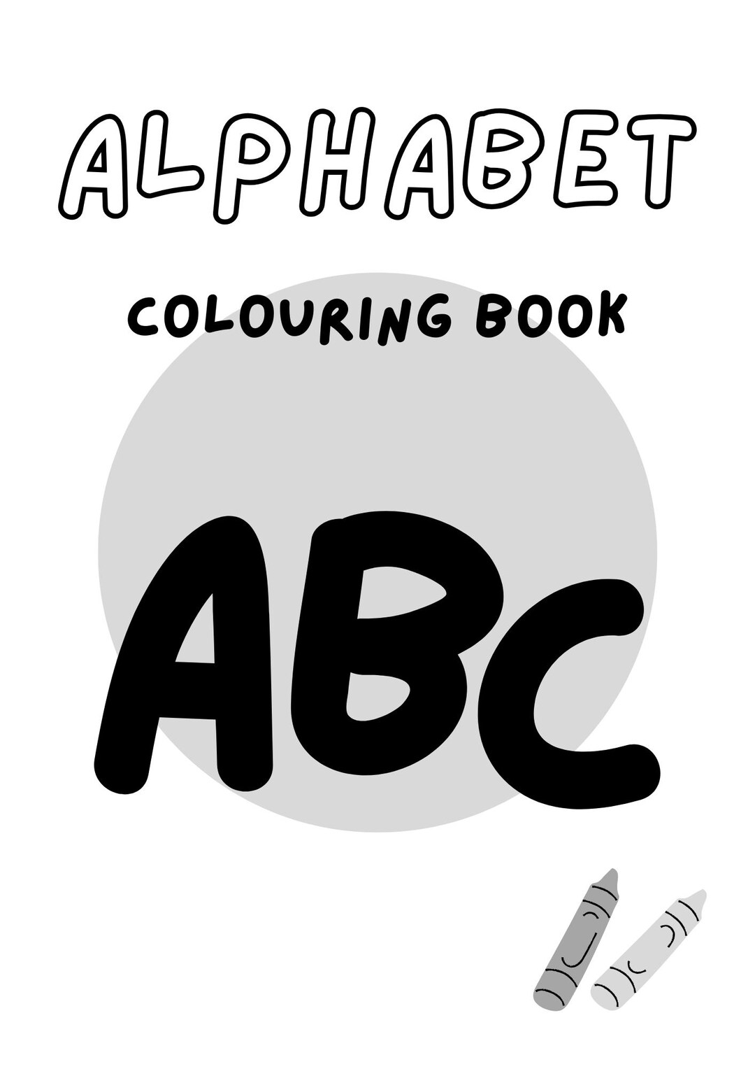 Alphabet Colouring Book - Etsy