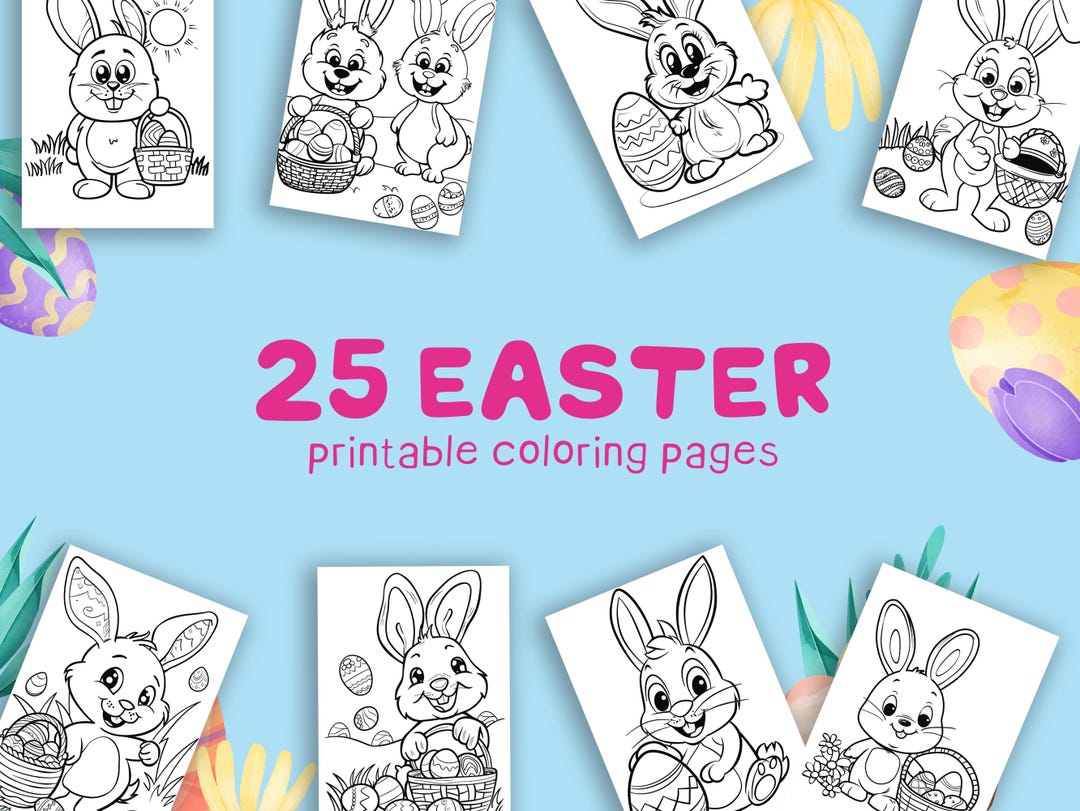 Easter Coloring Pages With 25 Easter Drawing Sheets for Kids, Toddlers ...