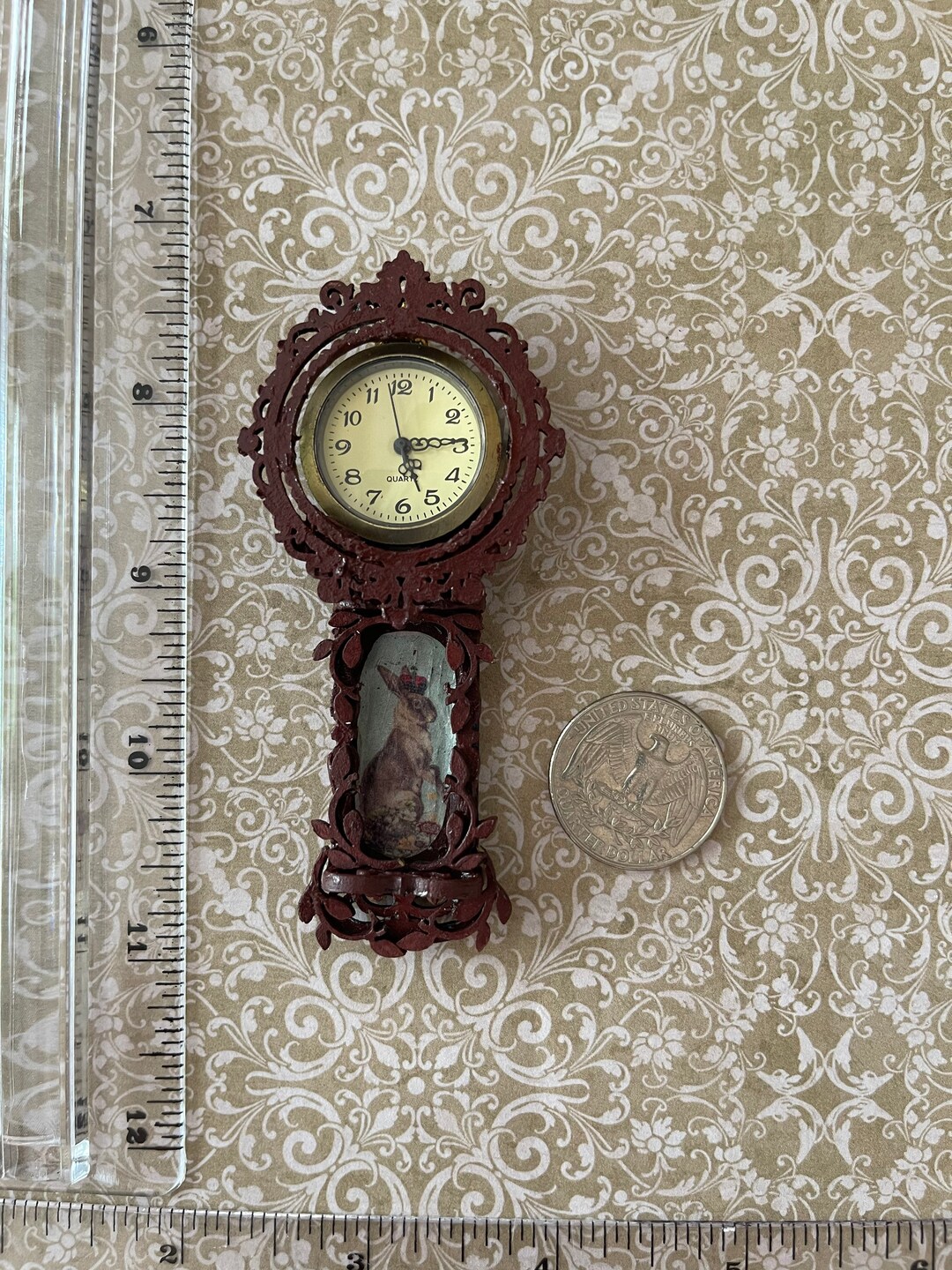 Dollhouse Miniature Working Clock - Etsy