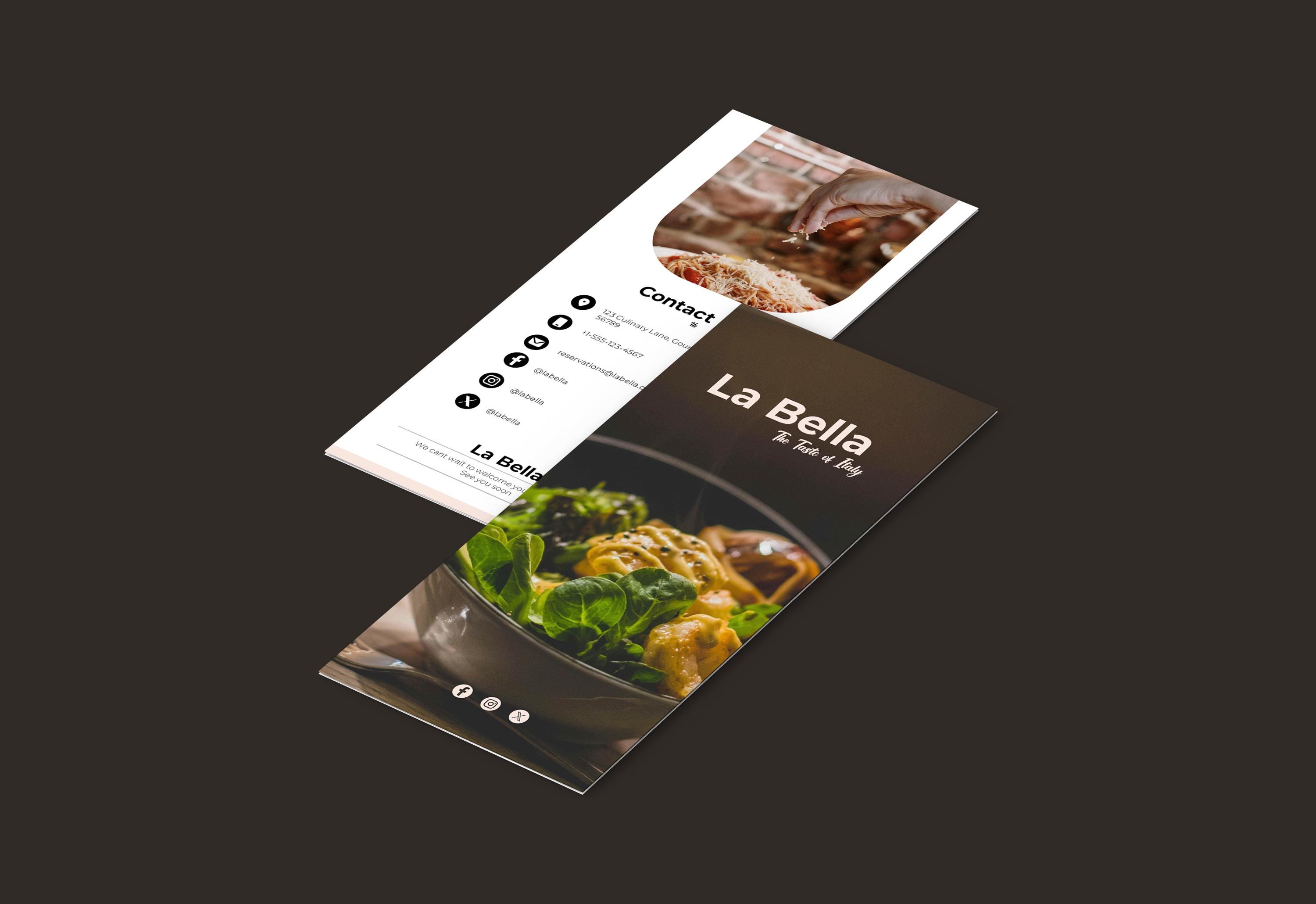 Elegant Restaurant Brochure | Custom Menu Design | Food Business Flyer ...