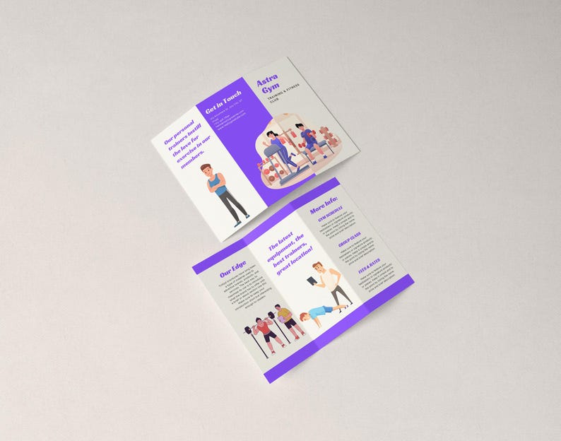 Modern Gym Brochure | Editable Canva Template | Fitness Center Flyer ...