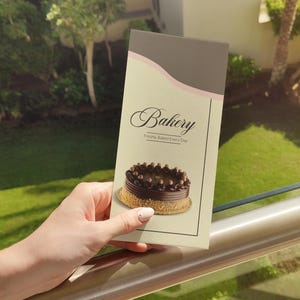 Printable Bakery Brochure | Custom Cake Shop Menu | DIY Bakery Flyer ...
