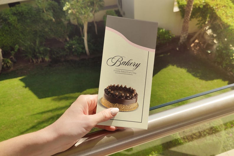 Printable Bakery Brochure | Custom Cake Shop Menu | DIY Bakery Flyer ...