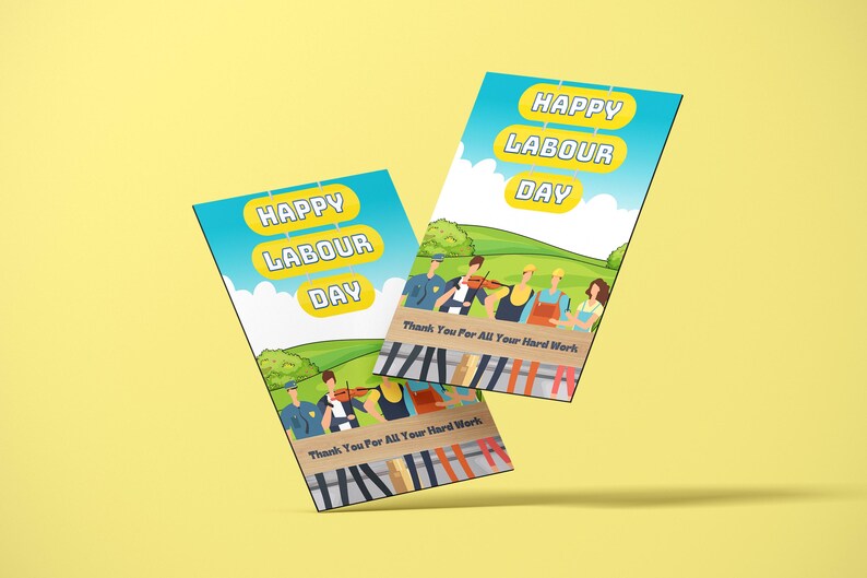 Labour Day Appreciation Card, Printable Employee Thank You, Canva ...