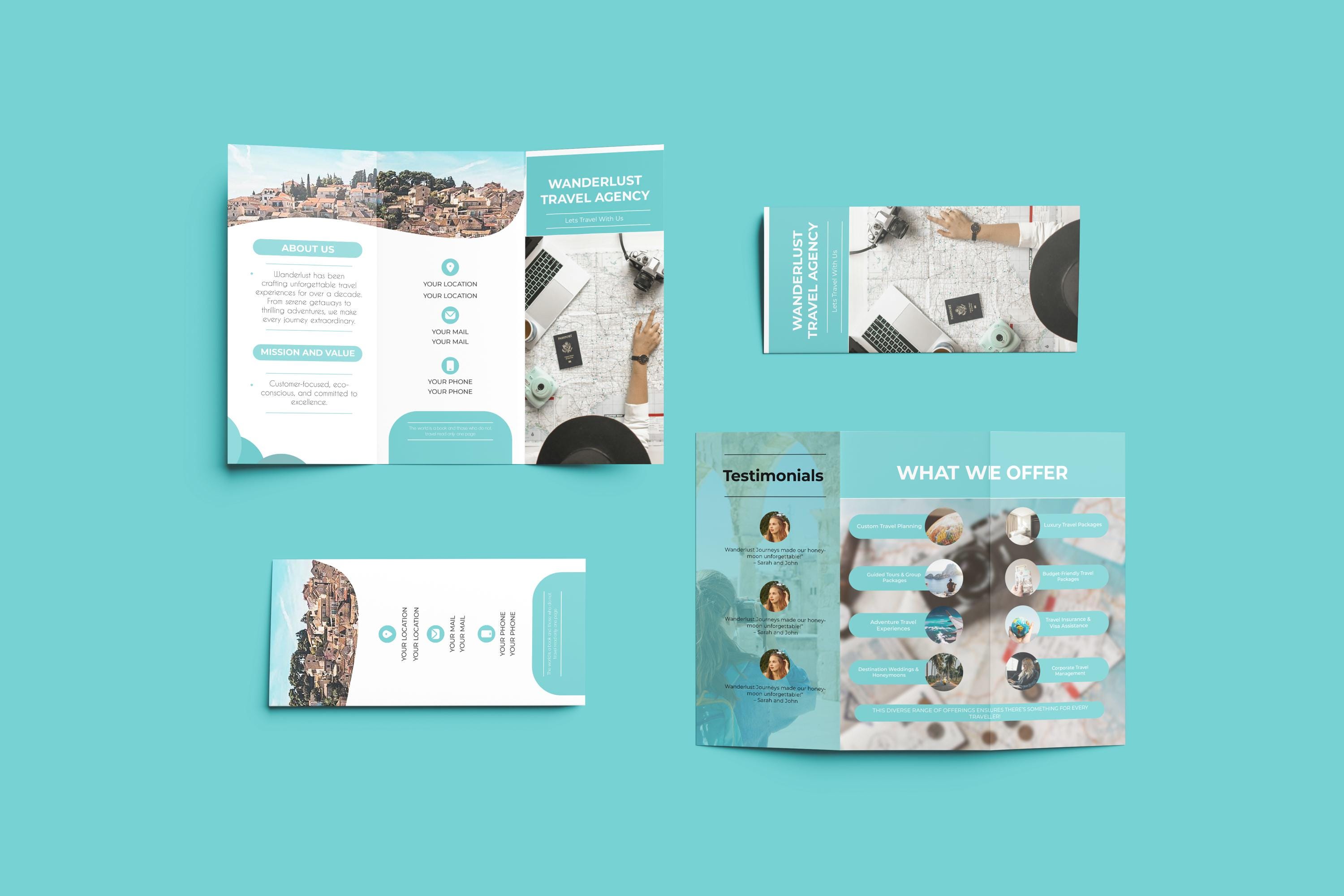 Elegant Travel Brochure Template: Itinerary & Guide - Etsy