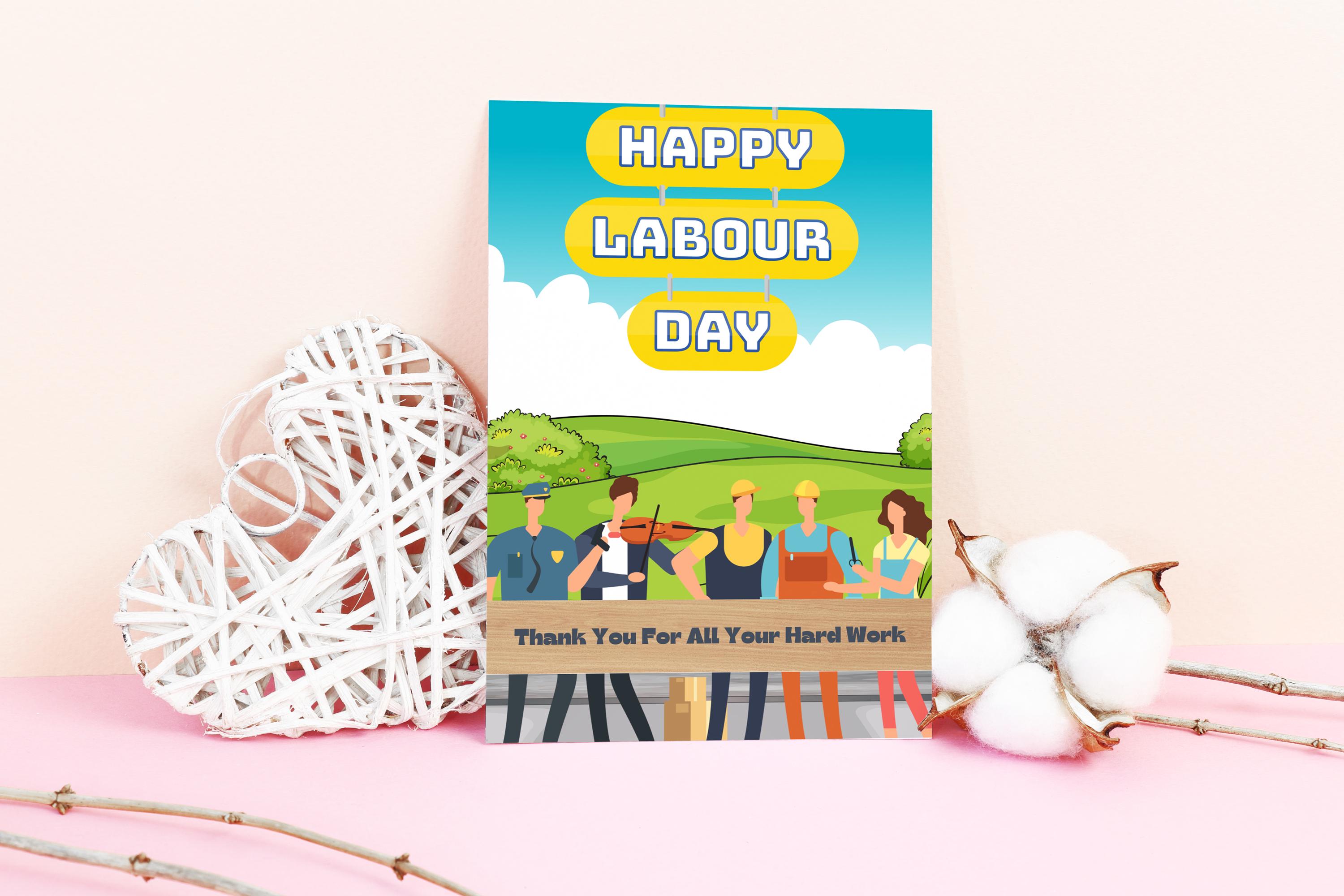 Labour Day Appreciation Card, Printable Employee Thank You, Canva ...