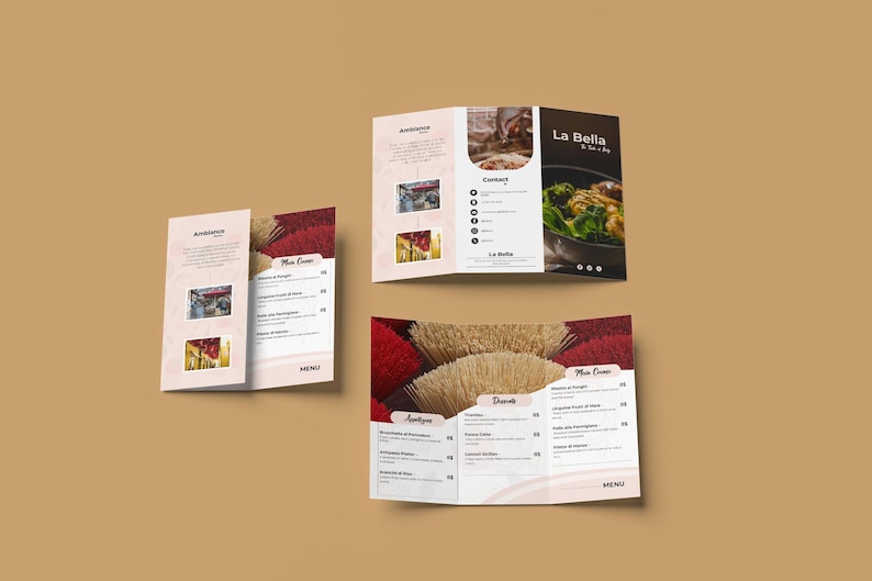 Elegant Restaurant Brochure | Custom Menu Design | Food Business Flyer ...