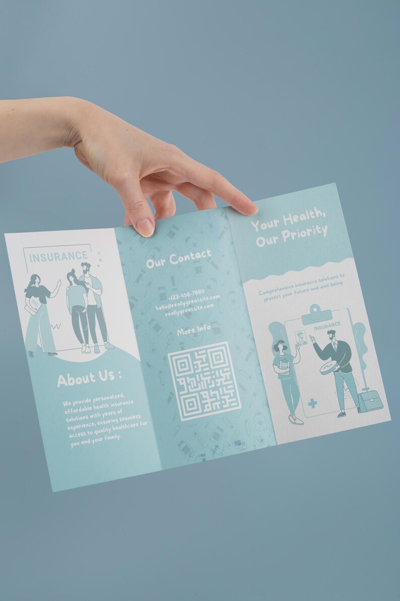 Health Insurance Flyer Template: Editable Canva Design (digital) - Etsy