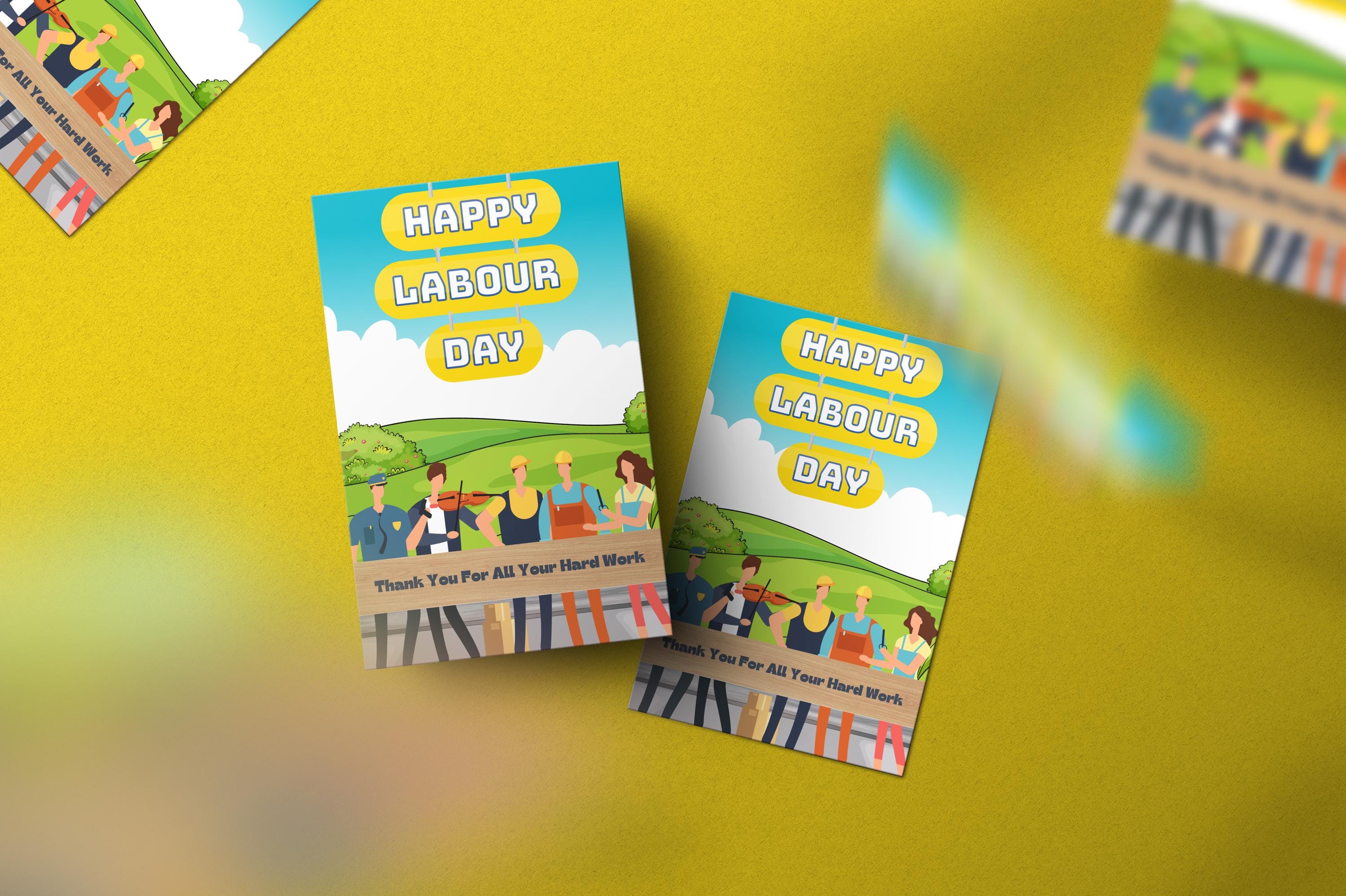 Labour Day Appreciation Card, Printable Employee Thank You, Canva ...