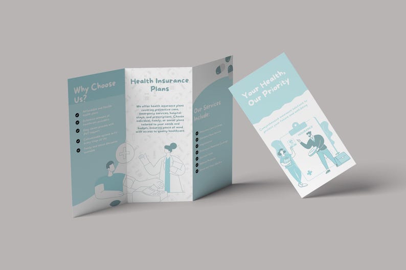Health Insurance Flyer Template: Editable Canva Design (digital) - Etsy