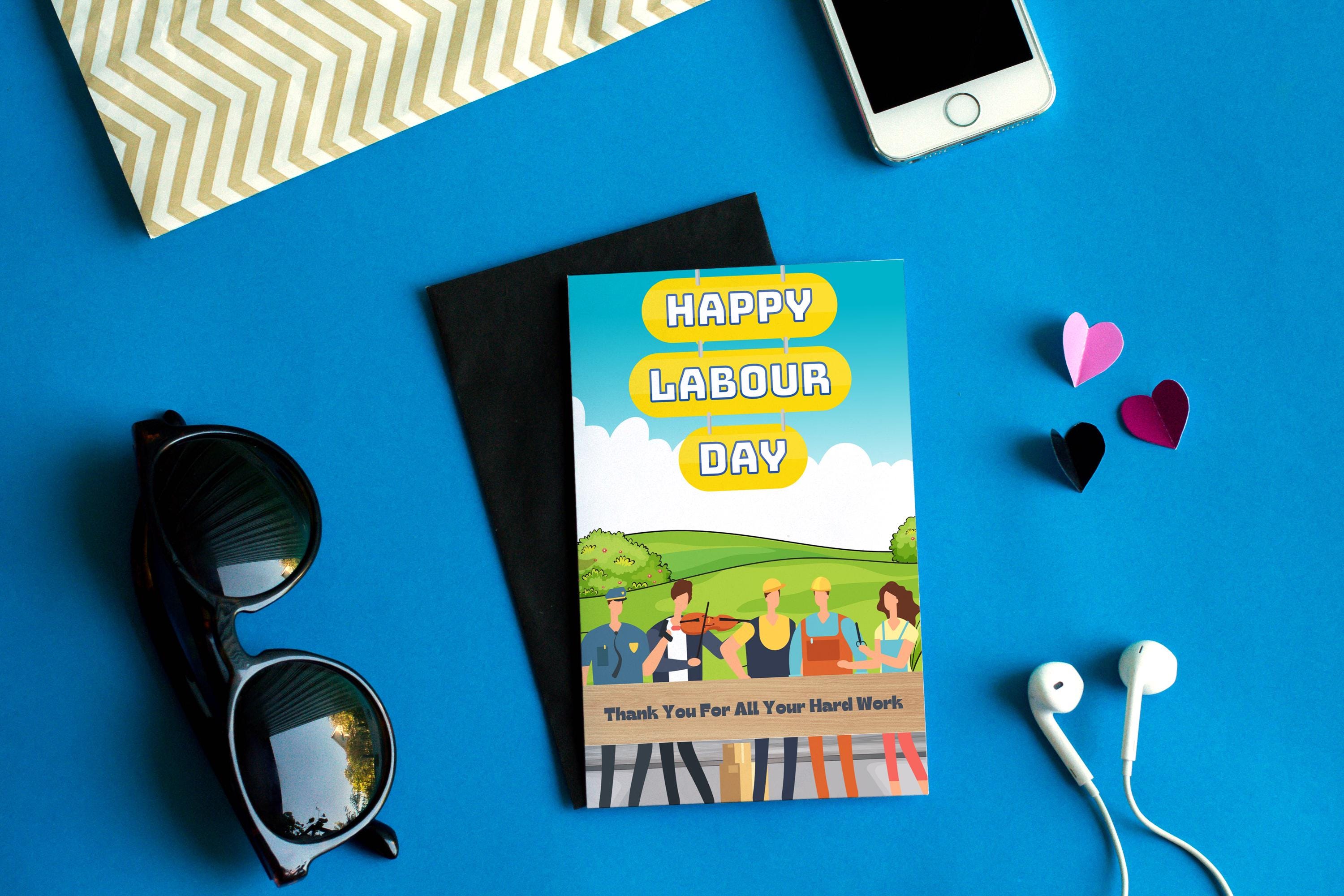 Labour Day Appreciation Card, Printable Employee Thank You, Canva ...