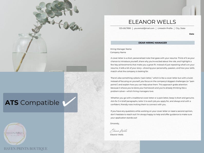 ATS Friendly Resume Template for Google Docs, Word, and Canva ...