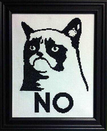 Grumpy Cat Cross-stitch Downloadable PDF Pattern - Etsy